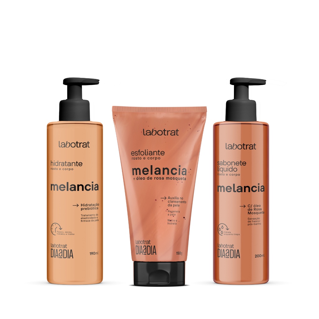 Kit Dia a Dia Melancia Rosto e Corpo Labotrat - Esfoliante + Hidratante ...