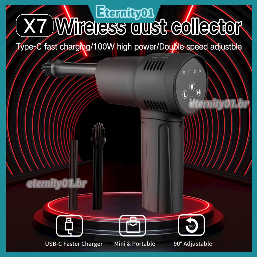 X7 Melhorada Sem Fio Cordless Air Duster 60w 60000rpm Electric ...