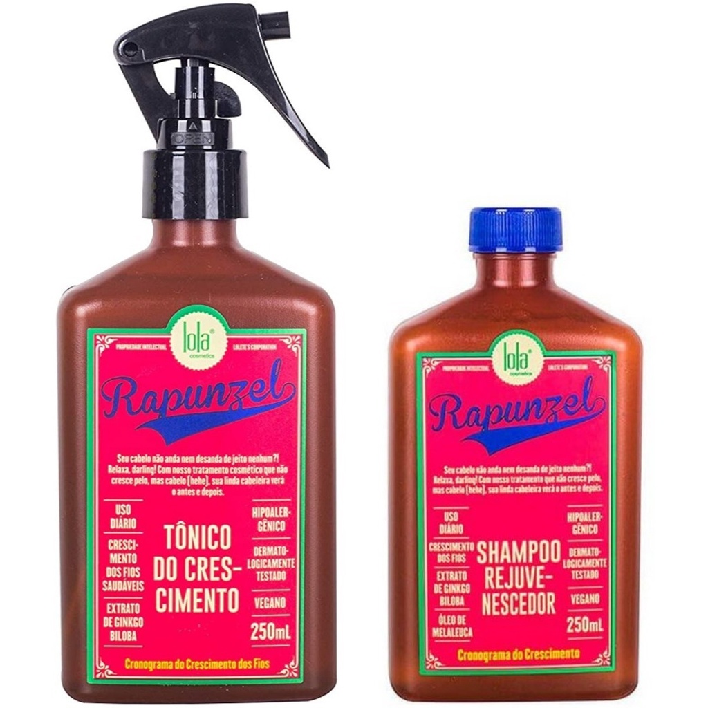 Kit Rapunzel Tonico Do Crescimento & Shampoo Rapunzel Lola Cosmetics ...