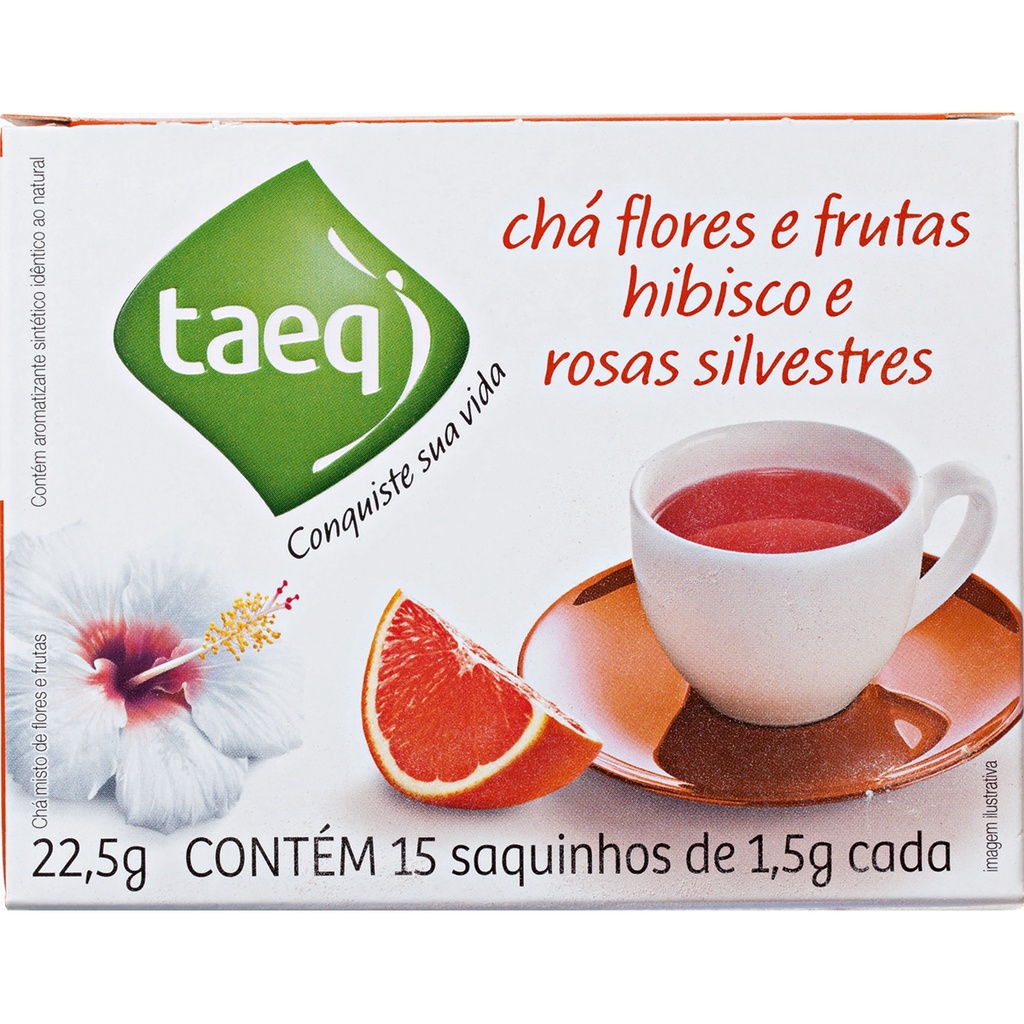 Chá Hibisco e Rosas Silvestres Taeq Caixa 22,5g 15 Unidades | Shopee Brasil
