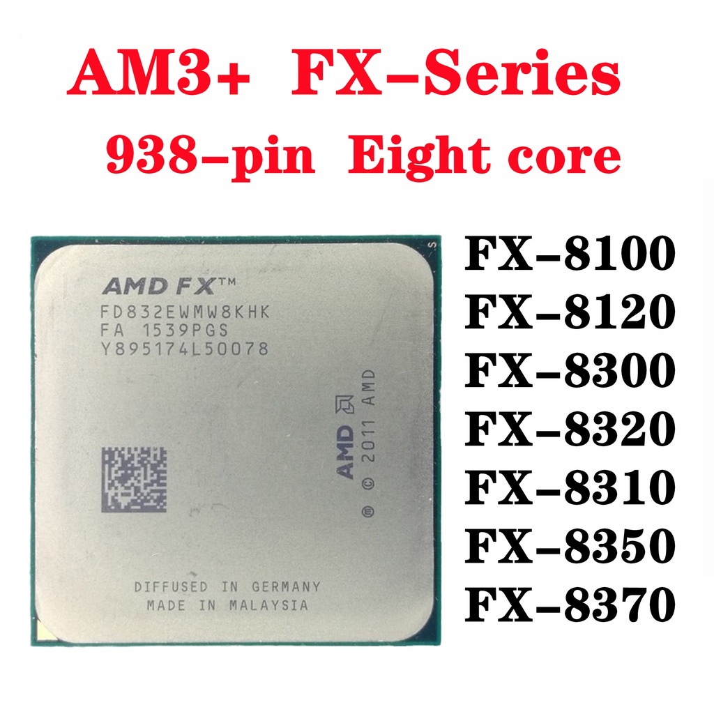AMD FX-Sies-8120 8100 8300 FX8310 8320 8370-8150 Processador Octa-Core AM3 | Shopee Brasil