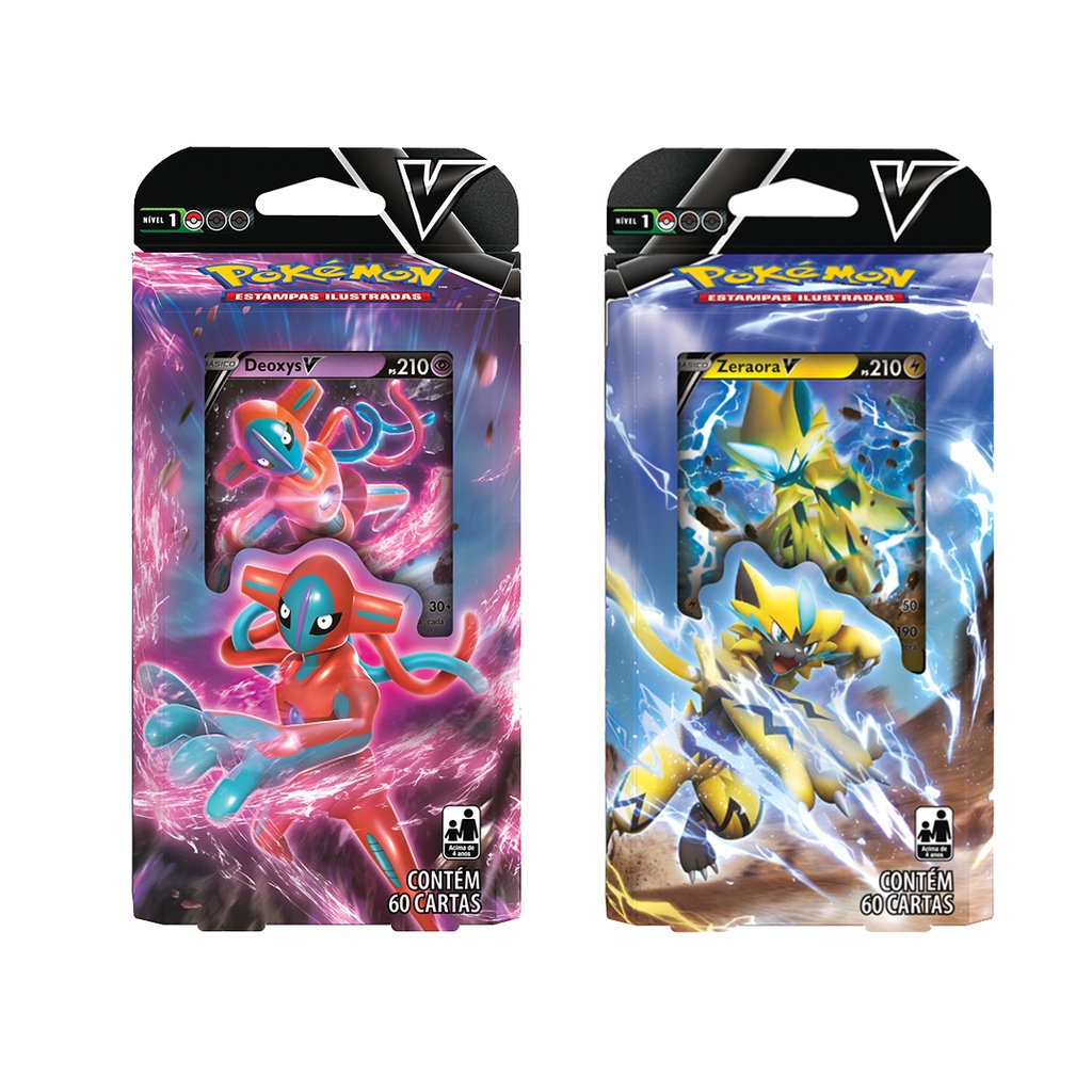 Kit de Decks de Batalha V Zeraora e Deoxys | Shopee Brasil