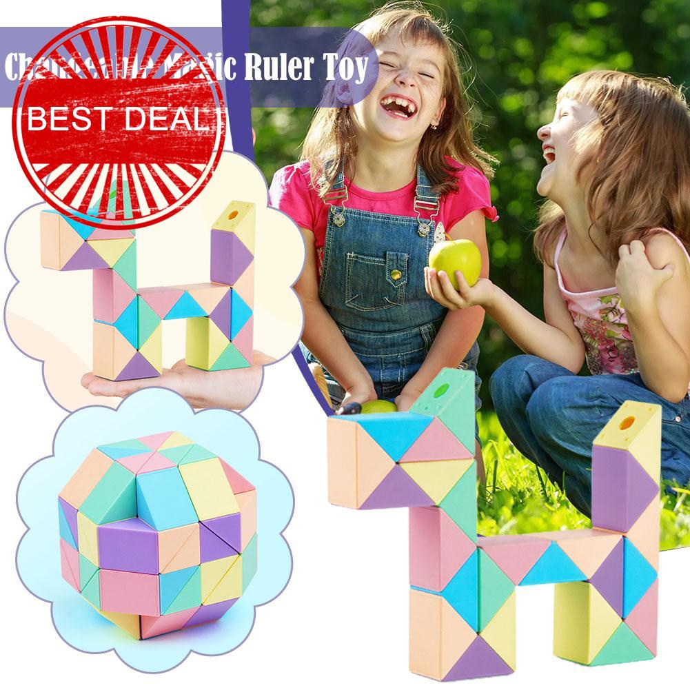 Brinquedos Educativos Magic Snake Toy Kids Ruler Cube Fidget S6M8 ...