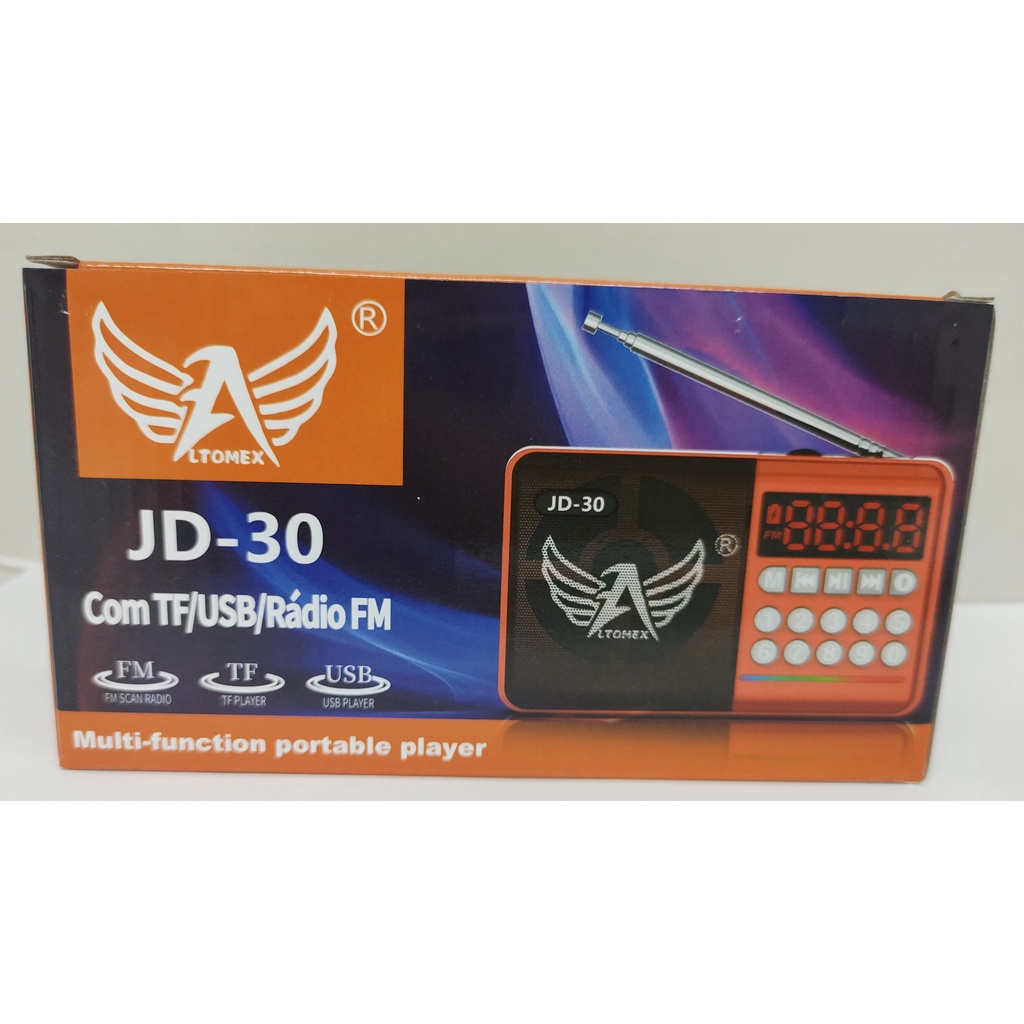 RÁDIO PORTÁTIL ALTOMEX JD-30 RETRÔ - PRETO | Shopee Brasil