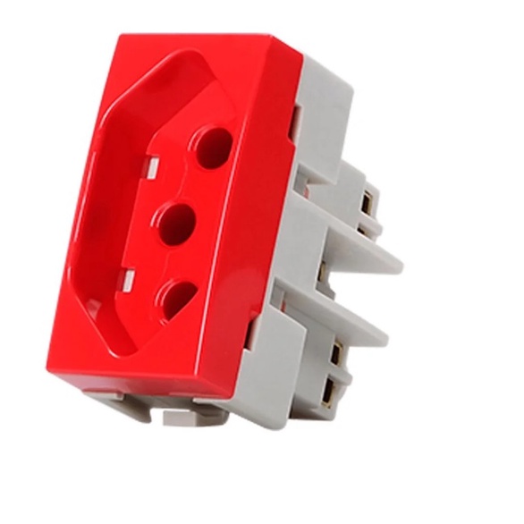 MODULO TOMADA 2P T 20A VERMELHO SLEEK MARGIRIUS | Shopee Brasil