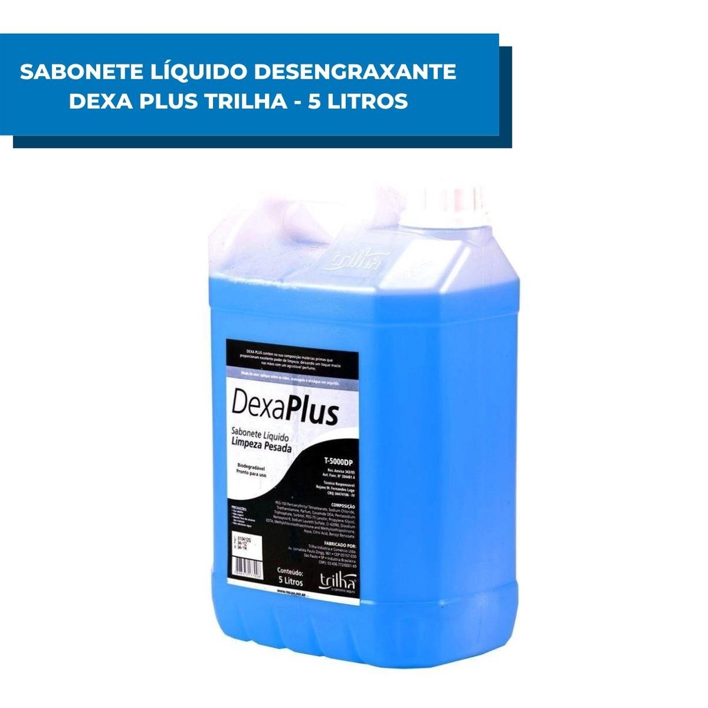 Sabonete Líquido Desengraxante Dexa Plus Trilha 5L Antibacteriano ...