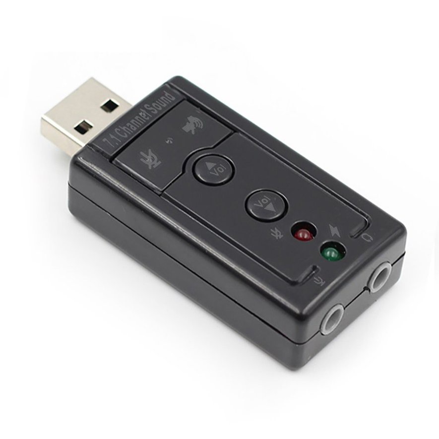 7.1 External USB Sound Card USB To Jack 3.5mm Headphone Digital Audio ...