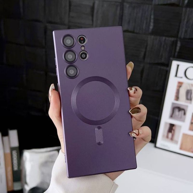 Estojo Magnético De Luxo Para Telefone De Carregamento Sem Fio Samsung Galaxy S23 S22 S21 Ultra ...