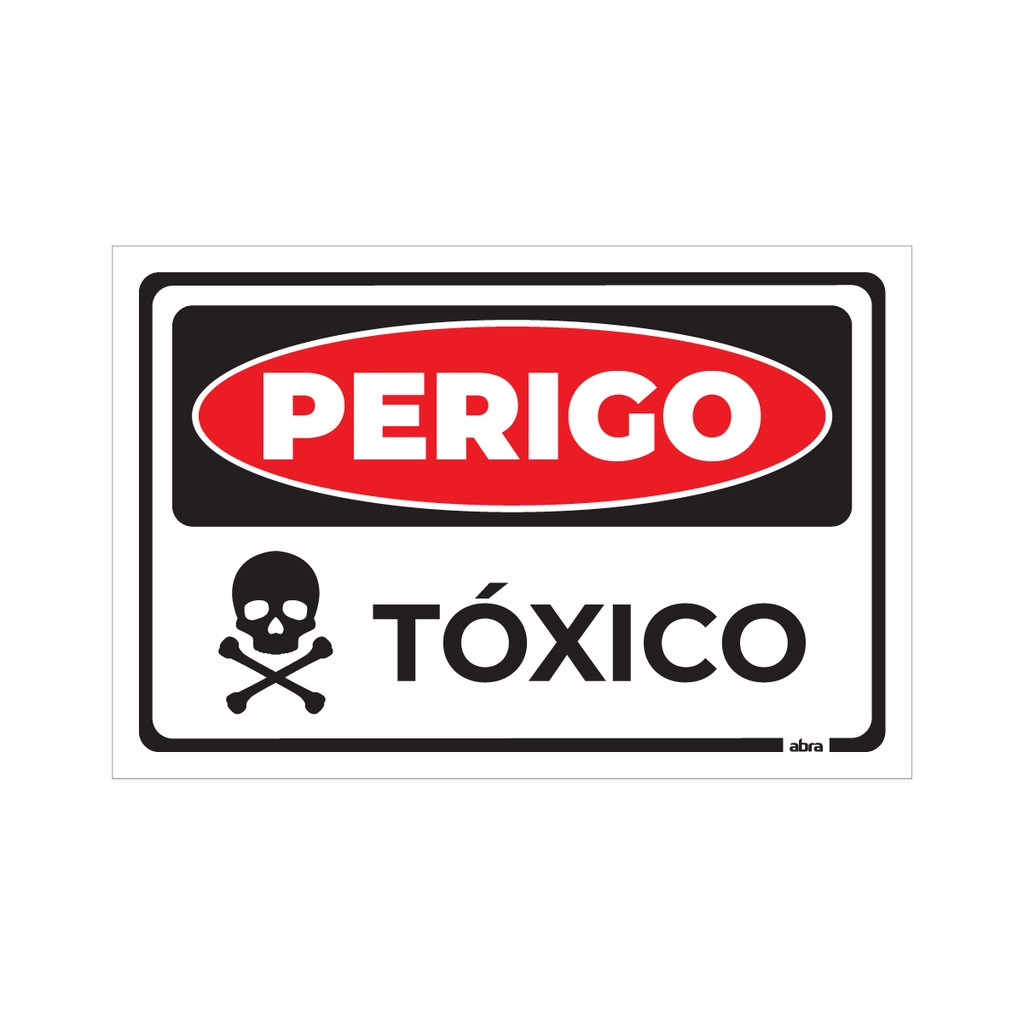 Placa De Sinalização Perigo Tóxico Pvc 30x20 Cm | Shopee Brasil