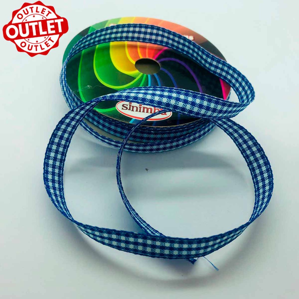 FITA OUTLET XADREZ 9856/10 - C18 XD AZUL/BCA (Larguras:10MM) | Shopee ...