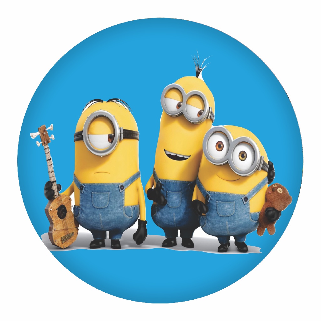 Painel Festa Redondo Sublimado 3d Tecido C/elástico 1,5 Diam MINIONS | Shopee Brasil