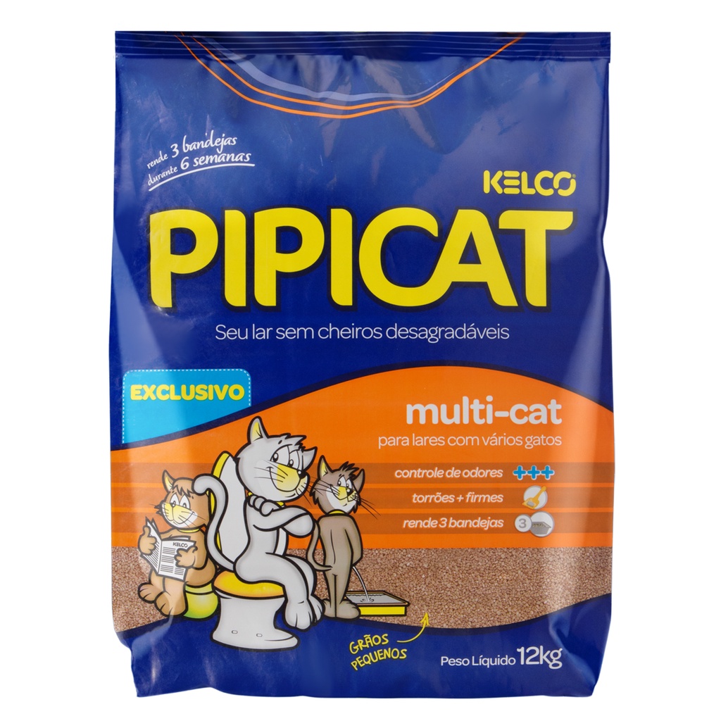 PIPICAT GRANULADO SANITARIO MULTICAT 12KG | Shopee Brasil