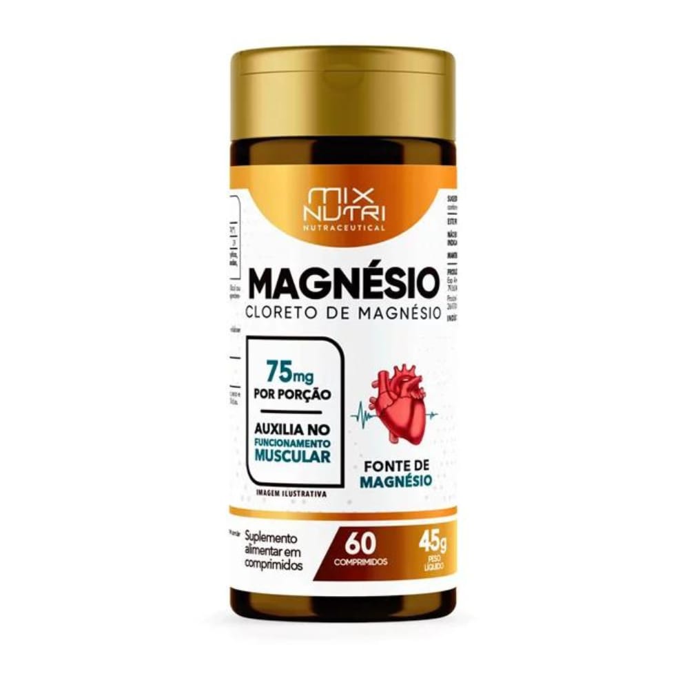 Suplemento Alimentar Magnésio Cloreto de Magnésio 60 Comprimidos | Shopee Brasil