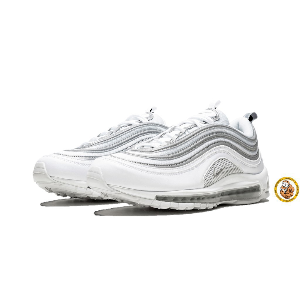 Nike Air Max 97 Bala Branca Cinza Prata 3M Refletiva Homens Mulheres ...