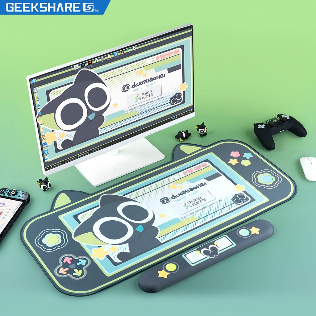 Geekshare Luo Xiaohei Tema Almofada De Rato Mesa Com Borda De Fechamento Espessada Grande ...