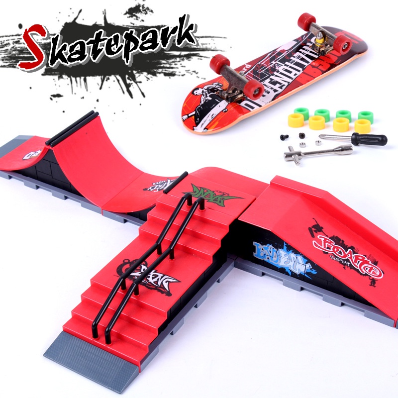 Tech Deck Kit De Mini Skate Profissional Fingerboard Pista De Skate De ...