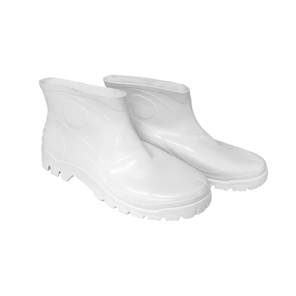 Bota Flex Borracha Pvc Branca Cano Curto Impermeavel Calfor | Shopee Brasil