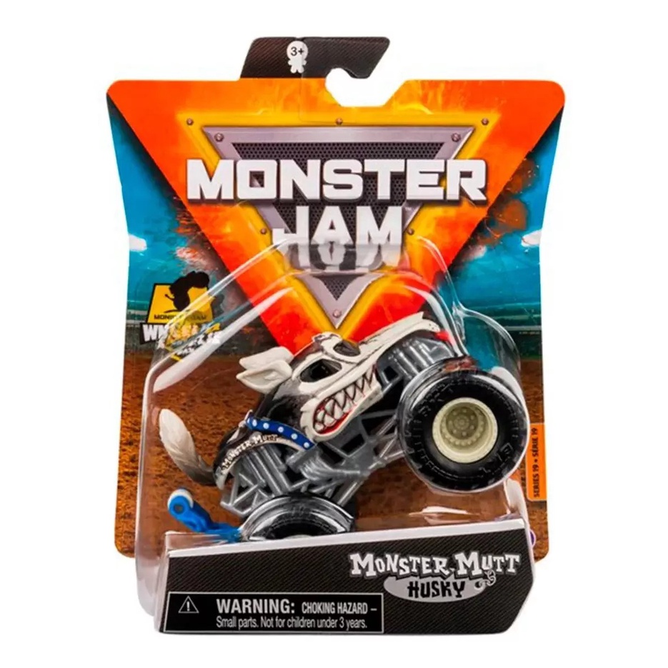 Carrinho Monster Jam - 1:64 Die Cast Truck Monster Mutt Husky | Shopee ...
