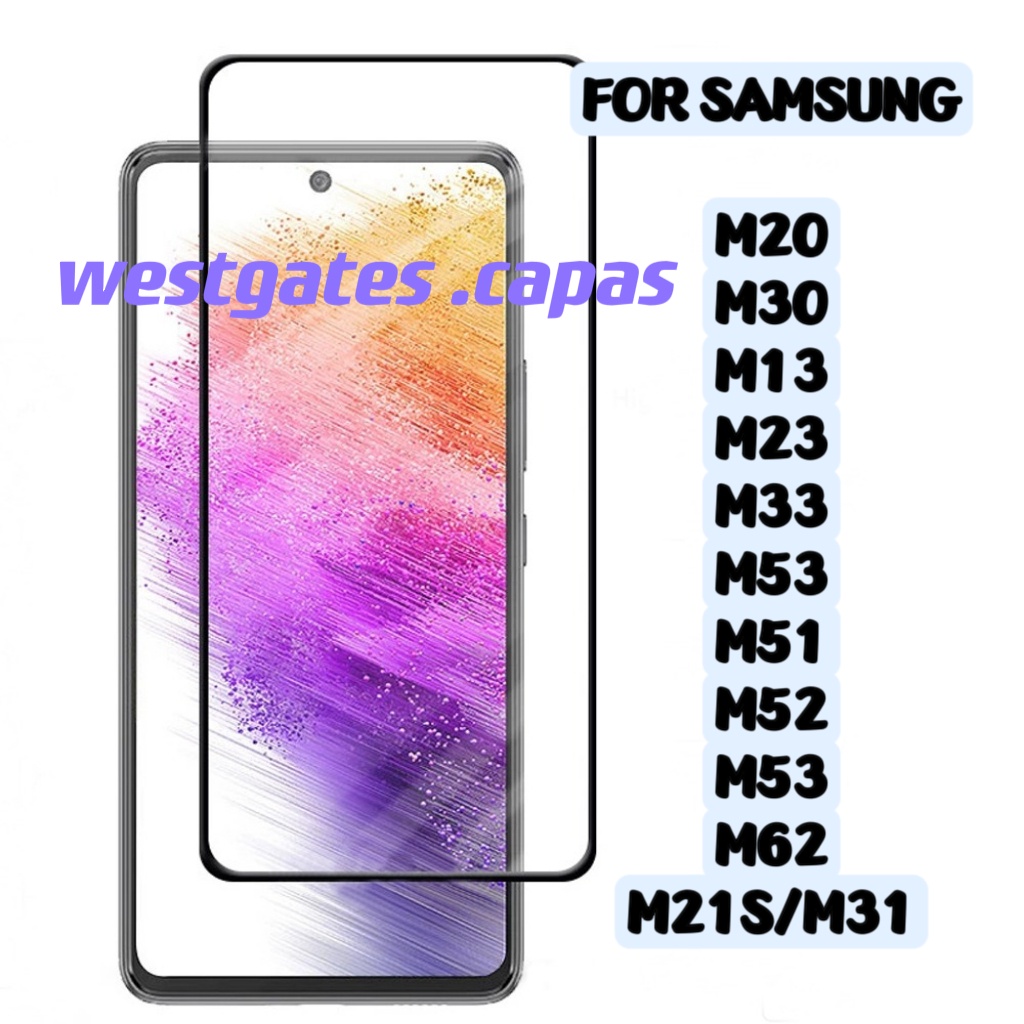 Pelicula 3D Vidro Compativel Samsung M20 M30 M13 M23 M33 M53 M51 M52 M53 M62 M21S/M31 ...
