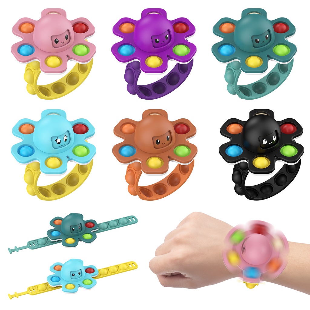 Octopus Finger Toy Spinner Expressões De Dedo Push Press Bubble Sensory ...