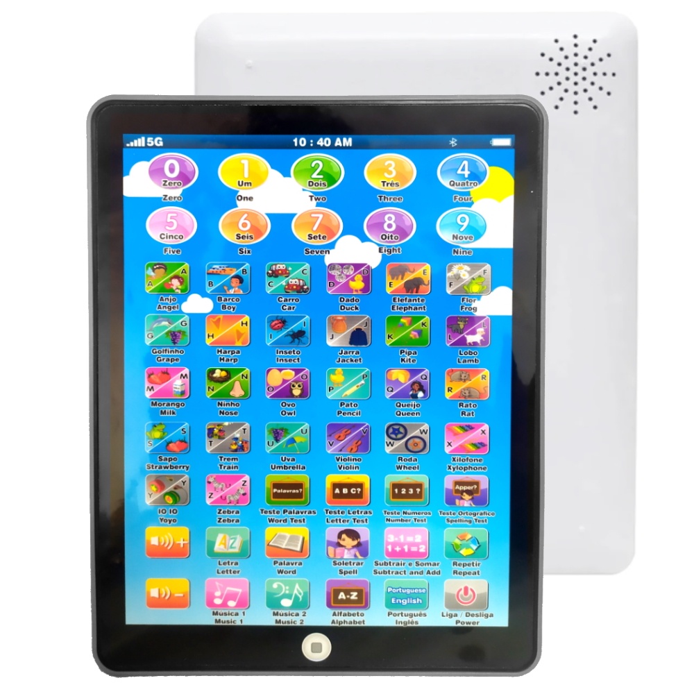 Piano Tablet 62 Teclas Jogos Perguntas Palavras Alfabeto Educativo ...