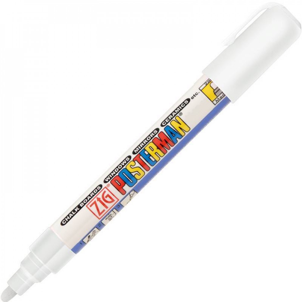 Marcador Zig Posterman PMA-30 White | Shopee Brasil