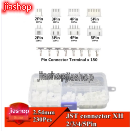 230Pcs/1Set 2Pin 3Pin 4Pin 5Pin 2,54mm kit terminal/housing/pin ...