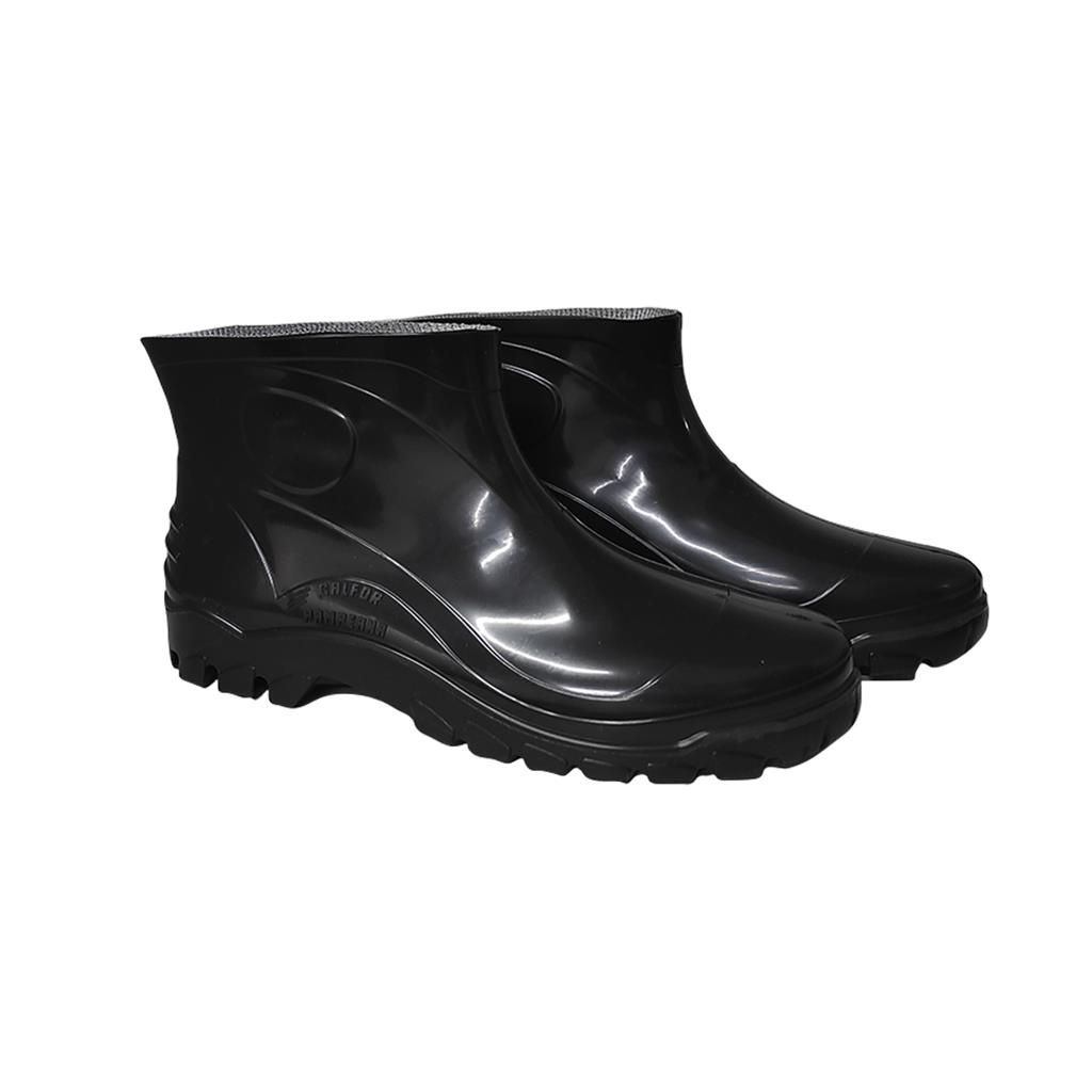 Bota Flex Borracha Pvc Preta Cano Curto Impermeavel Calfor | Shopee Brasil