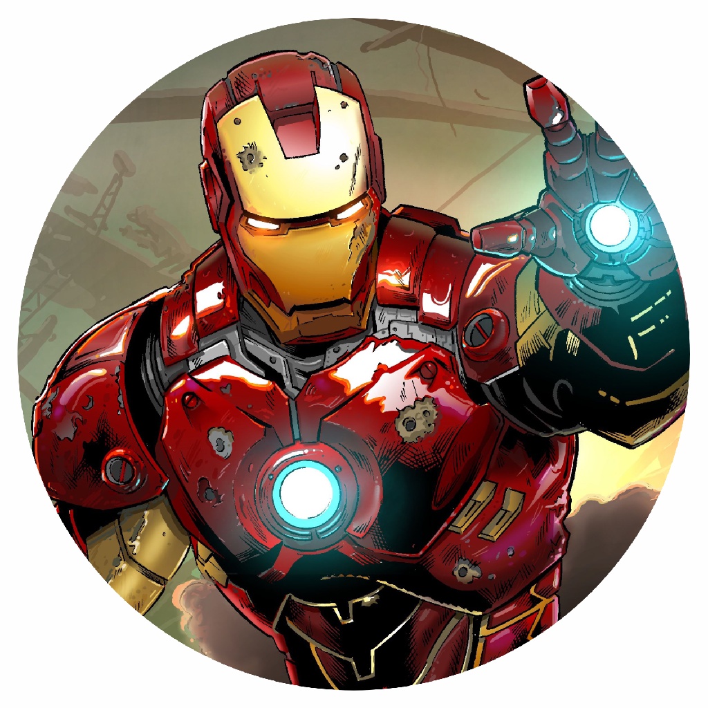 Painel Festa Redondo Sublimado 3d Tecido C/elástico 1,5 Diam Homem de Ferro | Shopee Brasil