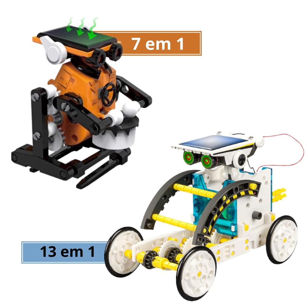 Kit Robo 13 Em 1 + Robo 7 Em 1 Brinquedo Energia Solar | Shopee Brasil