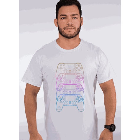 Camiseta Masculina Controle Playstation | Shopee Brasil