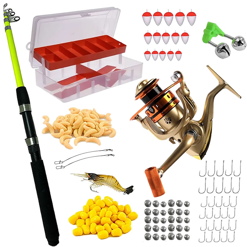 Kit de Pesca Completo 10kg com Vara 25lb Sem Gatilho Estojo | Shopee Brasil