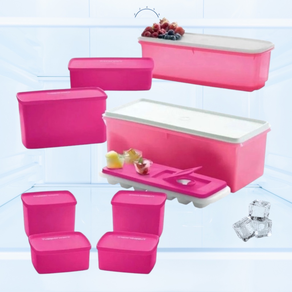 Kit de Freezer Tupperware Rosa 9 Peças Original Novo Jogo Mantimentos ...