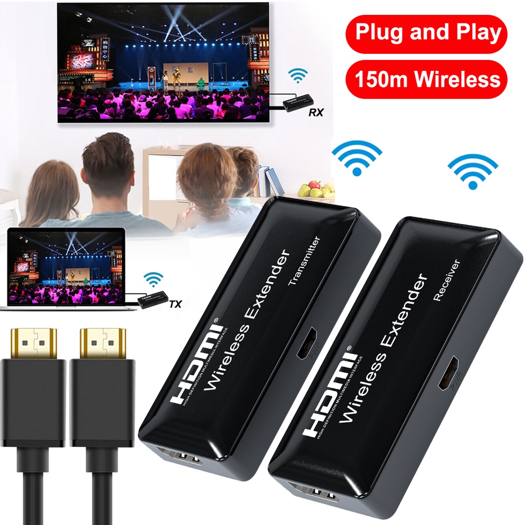 Transmissor E Receptor De Vídeo Extensor HDMI Sem Fio 150M Home Audio ...