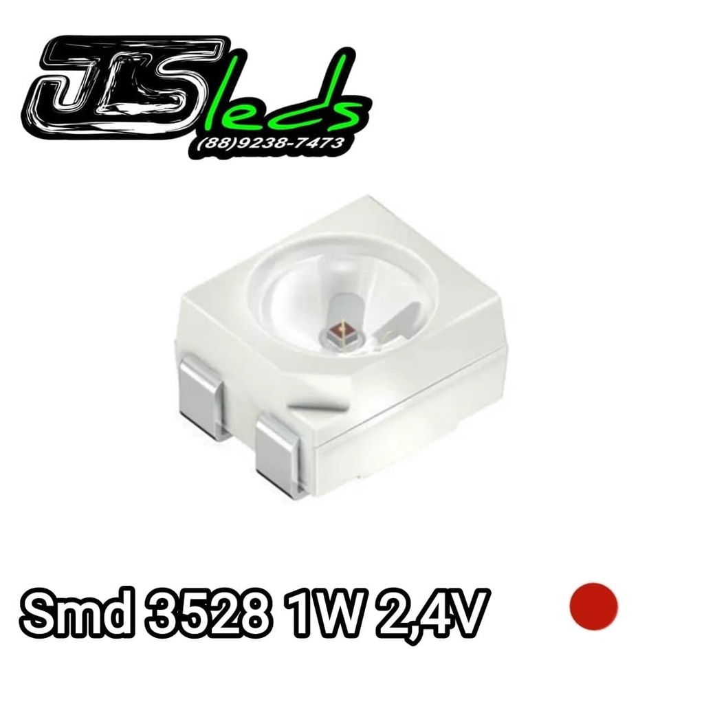 LED SMD 3528 vermelho 1W - Escorrega o Preço