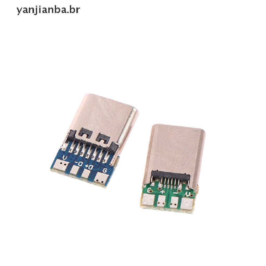 YANBA 5/10PCS USB3.1 Conectores Tipo C Macho/Fêmea Jack Cauda USB ...