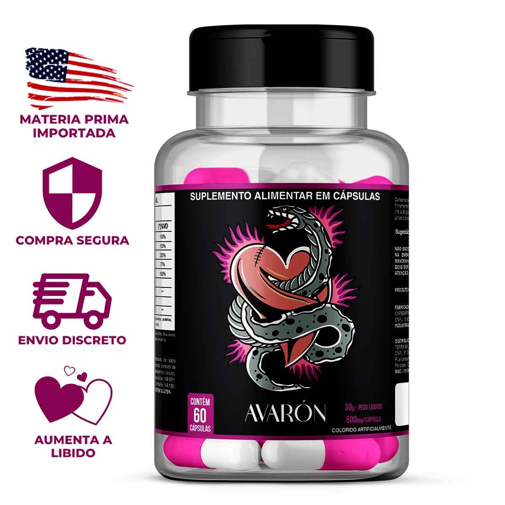 Avarón Suplemento Melhorador desempenho Feminino 60caps | Shopee Brasil