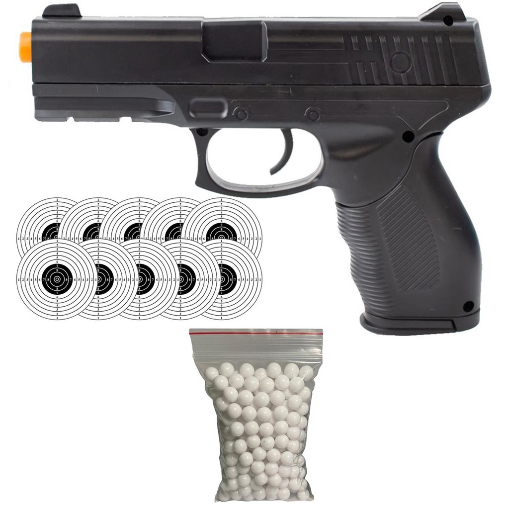 Pistola de Airsoft Spring 24/7 V310 6mm – Vigor + Esferas BBs 0,12g ...