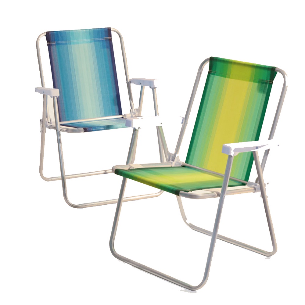 Cadeira Praia Alta Xadrez Dobrável Resistente Marine Mor - Escorrega o ...