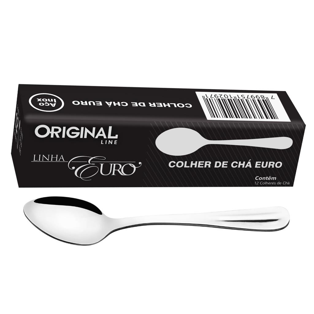 Colher de Cha Inox Euro com 12 Pcs Original Line | Shopee Brasil