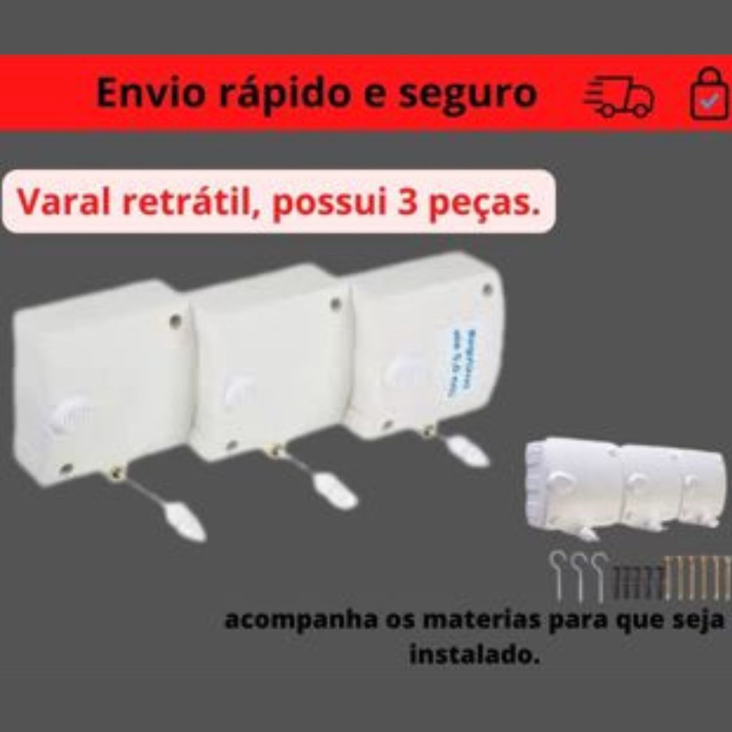 Varal Retrátil Automático | Shopee Brasil