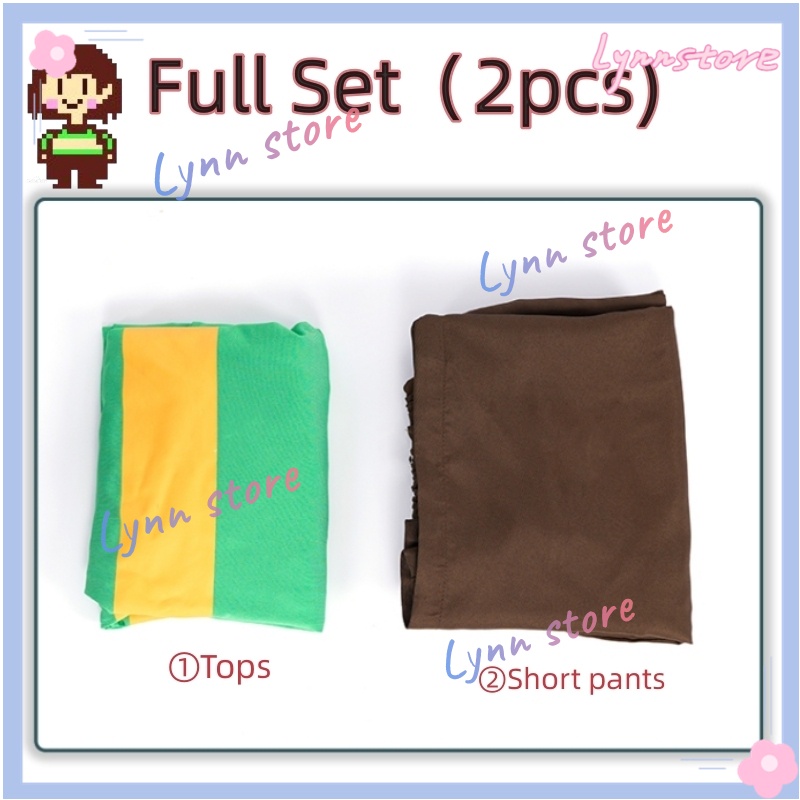 COD Jogo'undertale FRISK CHARA Cosplay Tops Homens/Mulheres Verde Azul ...