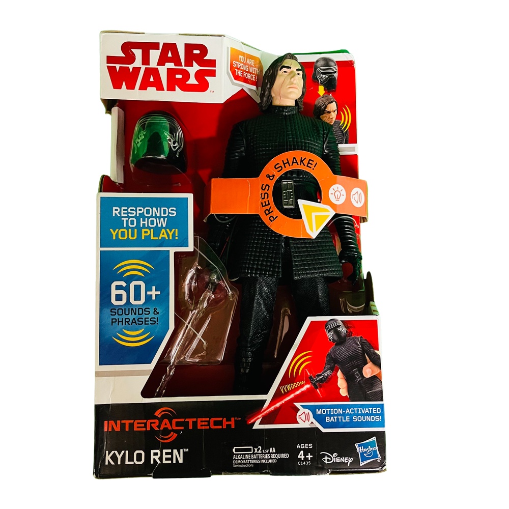 NEW Star Wars 12" KYLO REN Interactech Figure Lightup Saber Sound ...