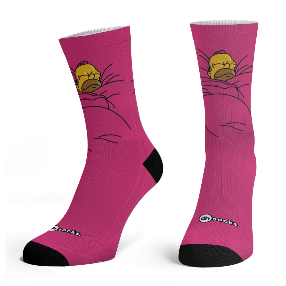 Meia Divertida Colorida Cano Longo Swag - Homer Simpsons | Shopee Brasil