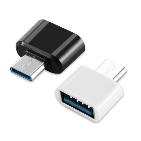 Adaptador Conector OTG Para Celular Com Entrada V8 e Tipo-C Macho e USB ...