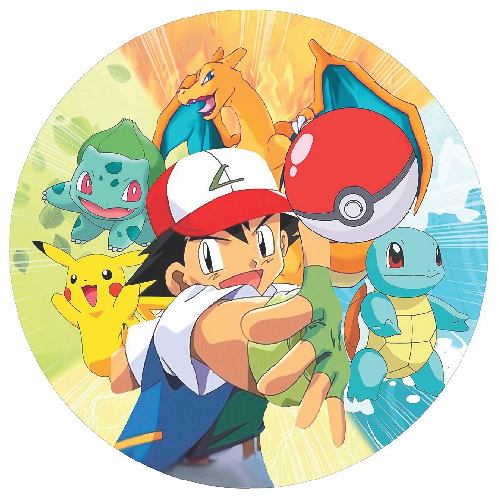 Painel Festa Redondo Sublimado 3d Tecido C/elástico 1,5 Diam PKM - POKEMON | Shopee Brasil