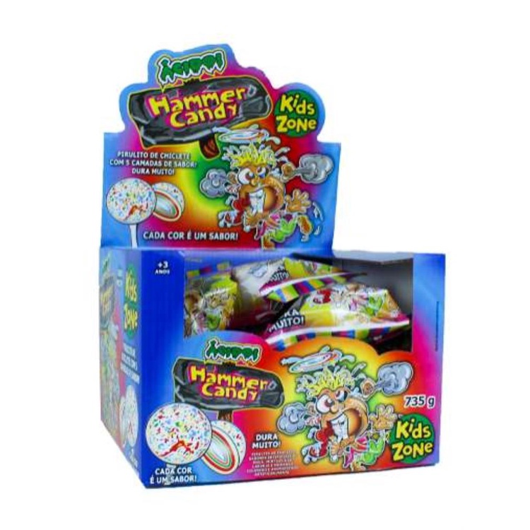 Pirulito Gigante Hammer Candy Ácido 49g | Shopee Brasil