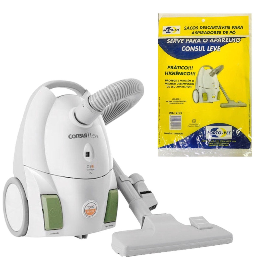 Saco Para Aspirador De Pó Cônsul Leve 3 Unidades 2172 | Shopee Brasil