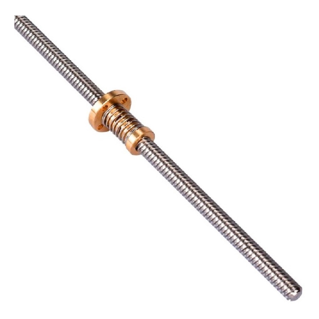1 Fuso Trapezoidal TR8 350mm INOX Passo 8mm + Castanha Anti Folga em ...