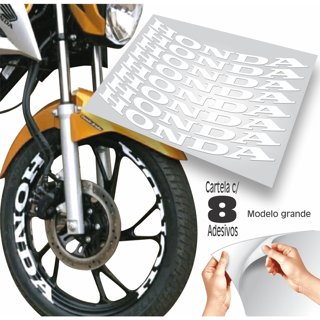 Adesivo Roda Honda Curvo Fácil Aplik Modelo Grande Aro 17/18 | Shopee ...